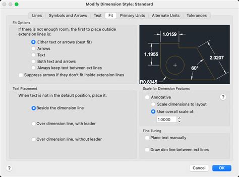 Image result for Dimension Style Manager Tab AutoCAD