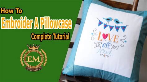 Image result for How to Machine Embroider a Pillowcase