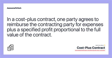 Image result for Cost Plus Percentage Contract Examples