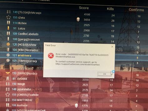 Image result for Error Code Call of Duty