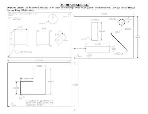 Image result for AutoCAD Practice Exercises PDF
