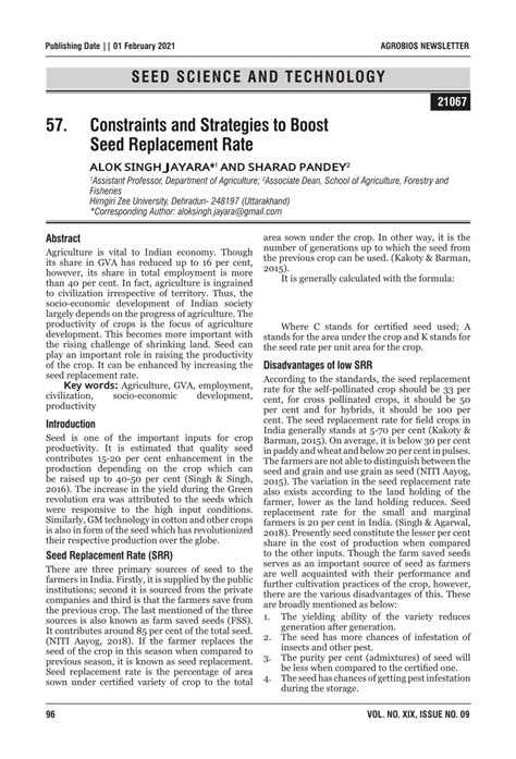 Image result for Seed Replacement Rate Formula