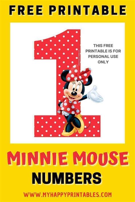 Image result for Minnie Mouse Numbers