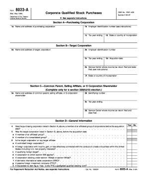 Image result for Form 8023 Example
