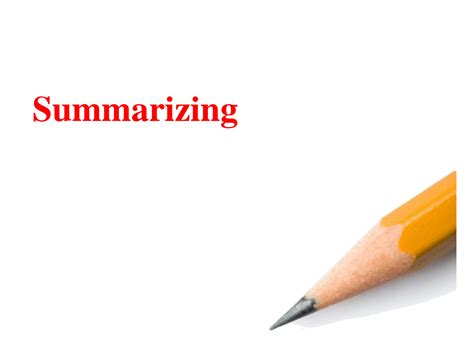 Image result for Summarizing Lesson