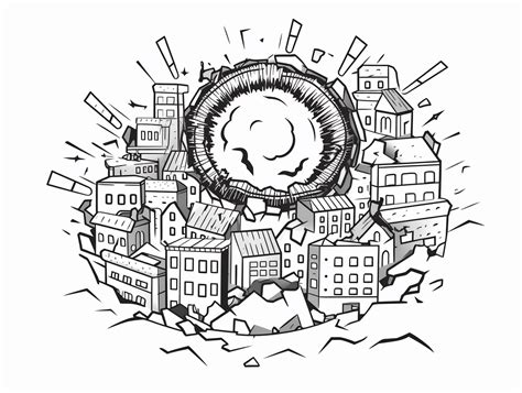 Image result for Earthquake Drawing