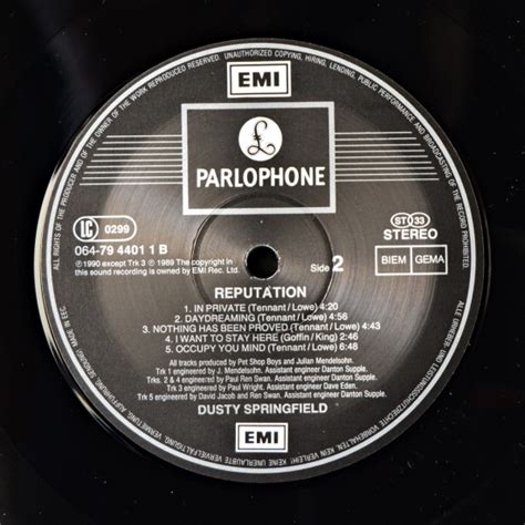 Image result for Dusty Springfield Reputation Album