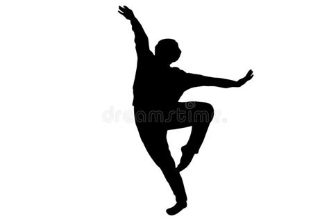 Dancer Silhouette Dancing Human Model Shadow Dance Illustration Art ...