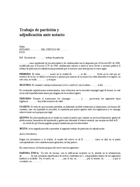 Image result for Particiones Notariales