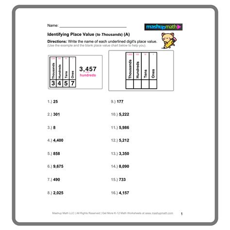 Image result for Math Place Value Worksheets