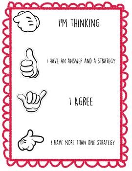 Image result for Number Talk Hand Signals