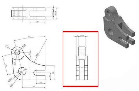 Image result for Partial View Creo Drawing