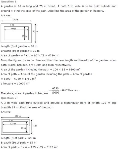Image result for Class 7th Math Chapter 11 Perimeter and Area Exercise 11.1