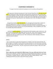 Image result for Competency Statement 3