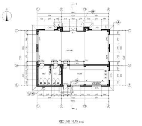 Architecture autocad drawing - onlinejas