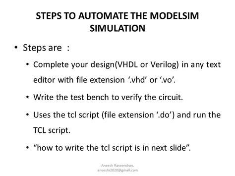 Image result for How to Run TCL Script in ModelSim