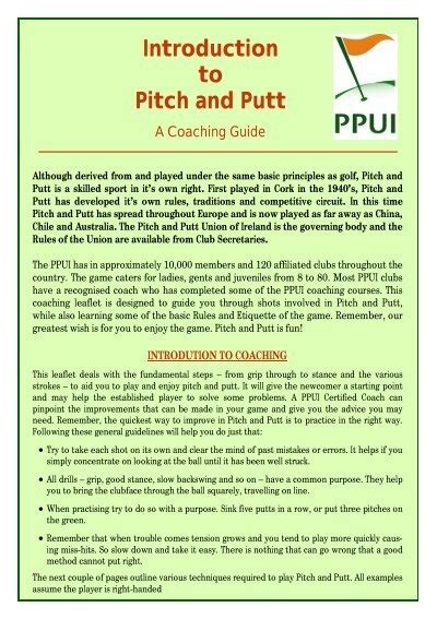 Image result for Pitch and Putt Tutorials