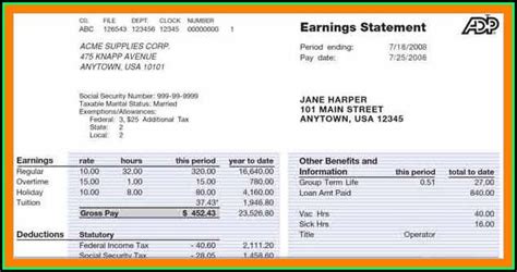 Image result for ADP Paper Check