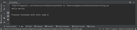 Image result for PyCharm Message Window