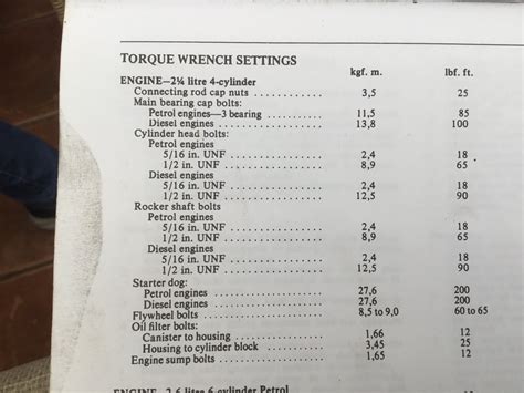 Image result for WL Engine Rebuild Torque Settings
