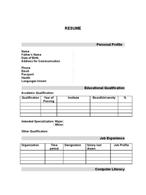 Image result for F Format Resume