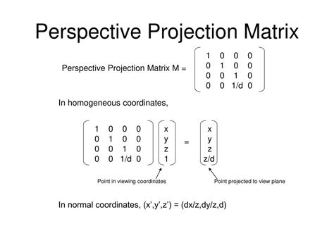 Image result for 3D Graphics Projection Matrix