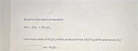 Image result for Fe O2 Fe2O3 Balanced Equation