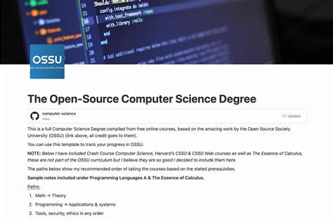 Image result for Computer Science Template Notion