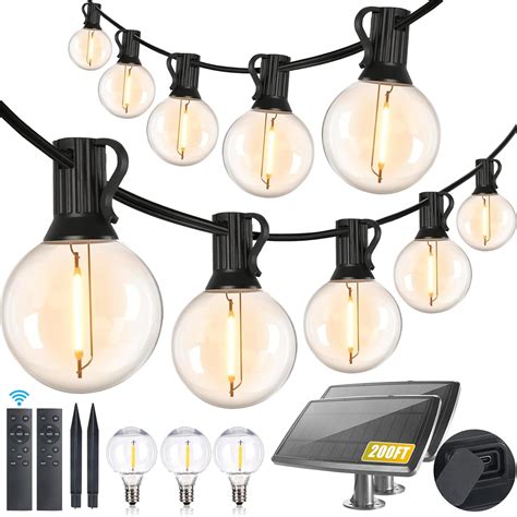 Image result for Outdoor Solar String Lights Amazon