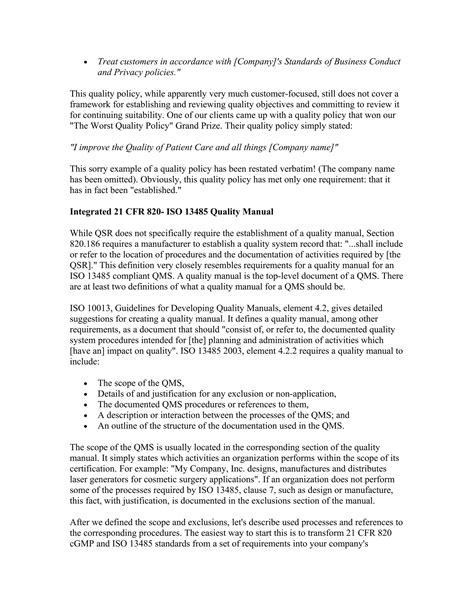 Image result for ISO 9001 Example