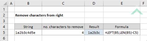 Image result for Remove Characters From Right Excel