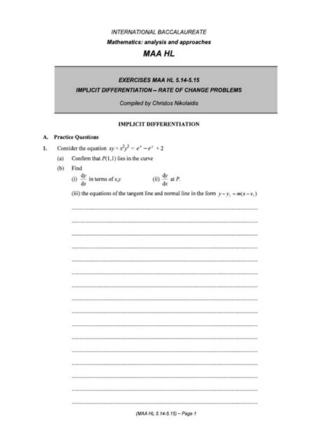 Image result for Implicit Differentiation Worksheet