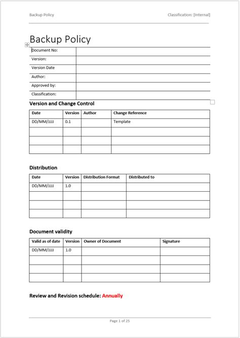 Image result for Backup Strategy Template