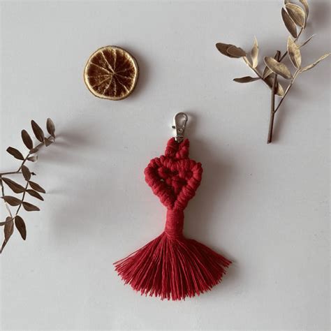 Image result for Heart Macrame Keychain Tutorial