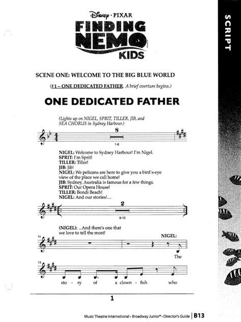 Image result for Finding Nemo Introduction Script