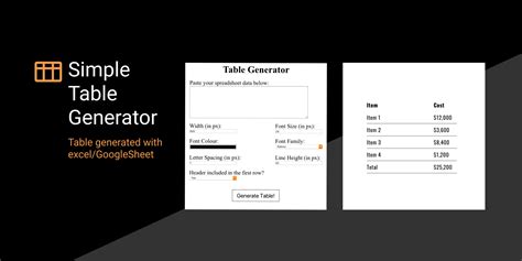 Image result for Generate Table