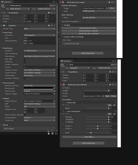 Image result for Unity URP Post-Processing