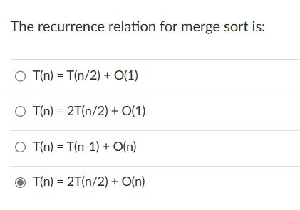 Image result for Recurrence Relation Selection Sort