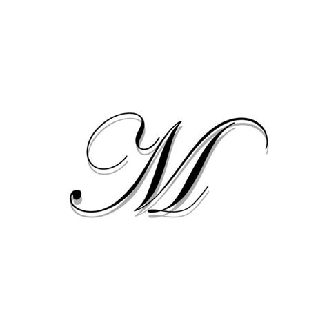 Image result for Monogram Fancy Script Letter M