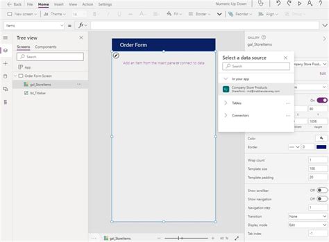 Image result for Power Apps Cart Layout Tutorial
