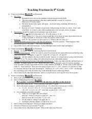 Image result for Fraction Lesson Plan 4th Grade PDF