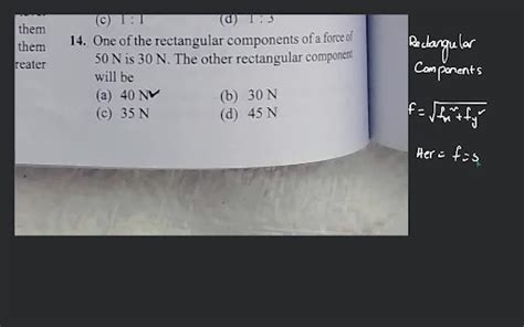 Image result for One of the Rectangular Components of a Force