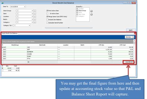 Image result for SQL Account How to Check Stock Out
