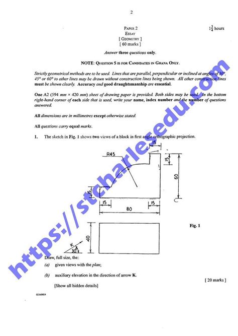 Image result for WAEC Technical Drawing PDF