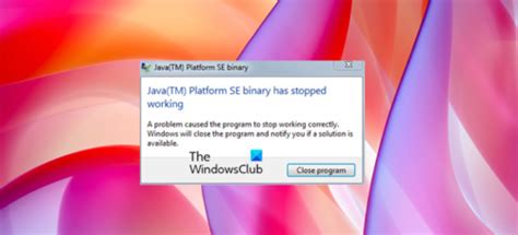 Image result for Java Platform SE Binary Is Not Responding