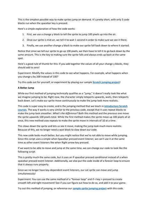 Image result for Scratch Tutorial How to Jump