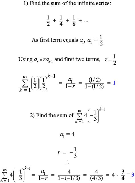 Image result for Sum of Geometric Sequence Examples