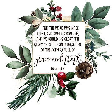 "John 1:14, Christian Wall Art, Christmas Scripture, Watercolor Bible ...