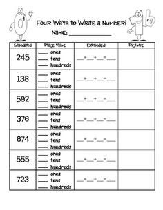 Image result for Expanded Form 2nd Grade Math Worksheets
