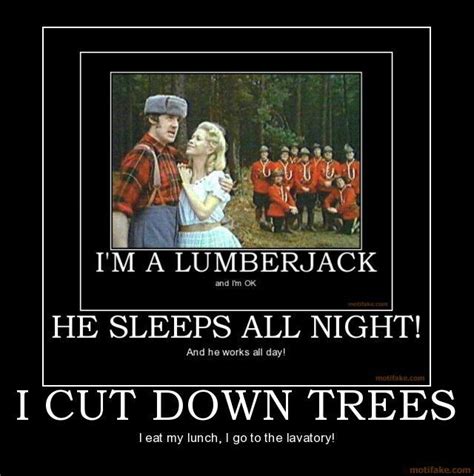Image result for Monty Python Lumberjack Meme